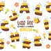 Little Bee Alphabets and Number Bundle, Little Bee Alphabet Clipart ...