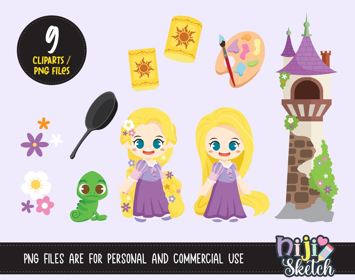 Rapunzel Clipart, Princess Clipart, Fairytale Clipart, PNG Clipart ...