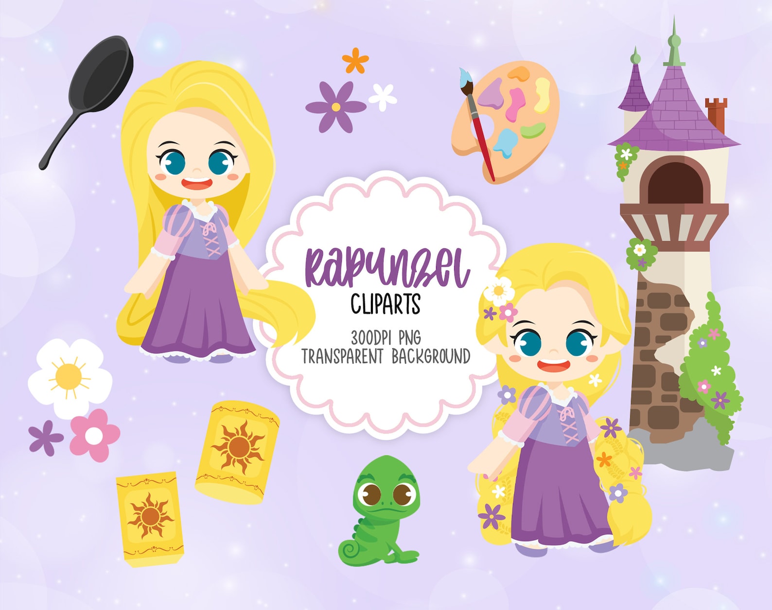 Rapunzel Clipart, Princess Clipart, Fairytale Clipart, PNG Clipart ...
