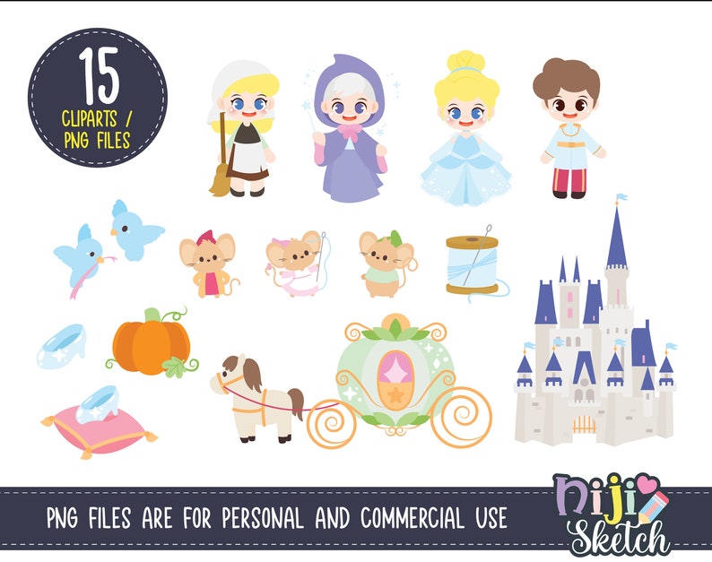 Cinderella Clipart, Princess Clipart, Fairytale Clipart, PNG Clipart ...