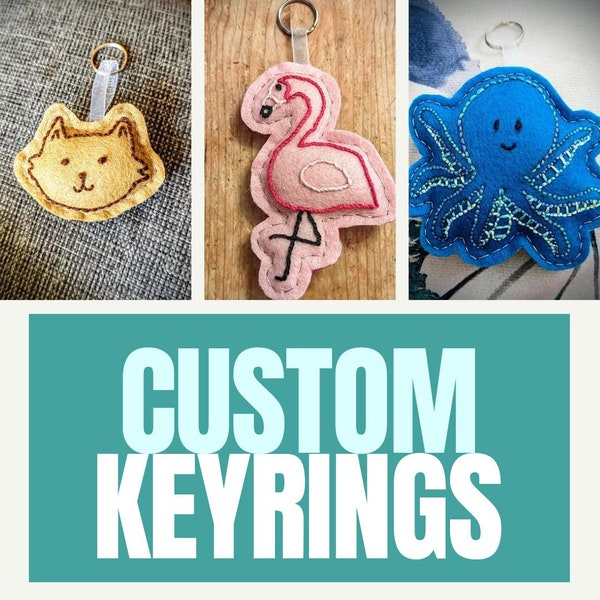 Felt Keyrings - Etsy UK