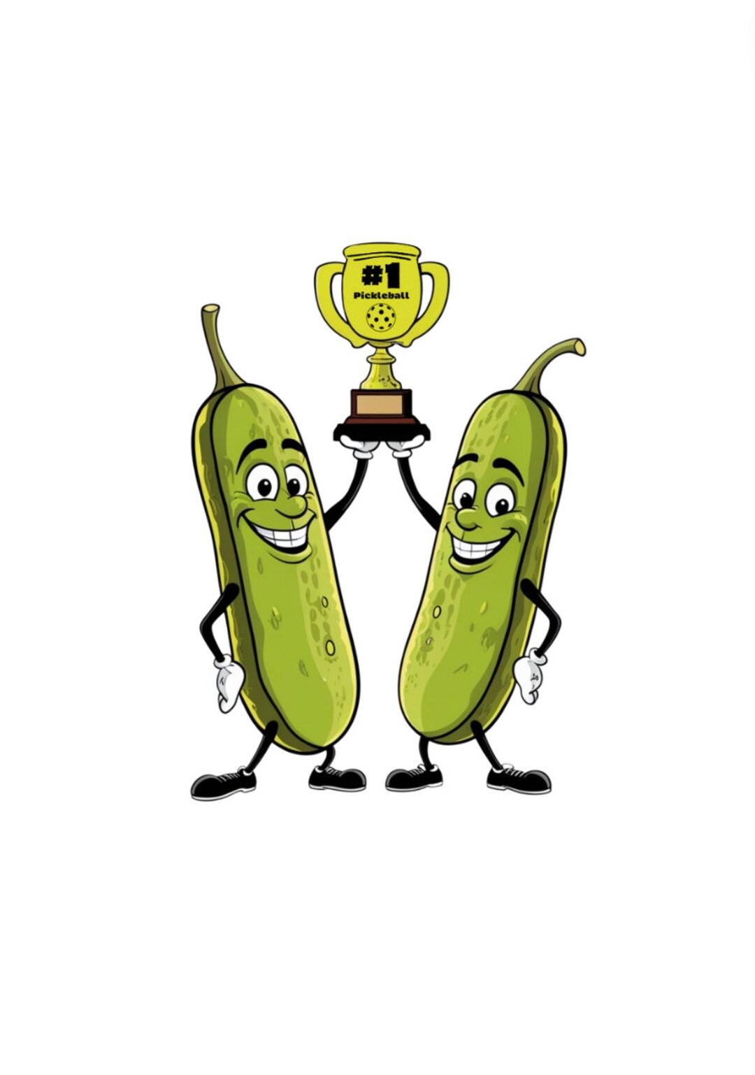 Handdrawn Pickleball Winning Clipart for Comercial Use, Digital Clip ...