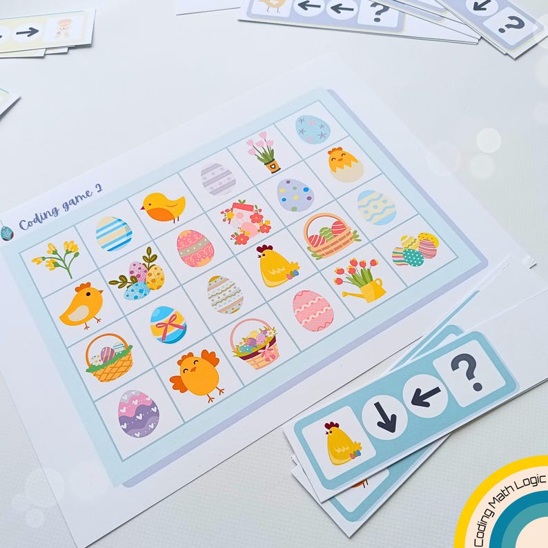 Easter Coding Activity: Spring Logic Games for Kids (digital Download ...