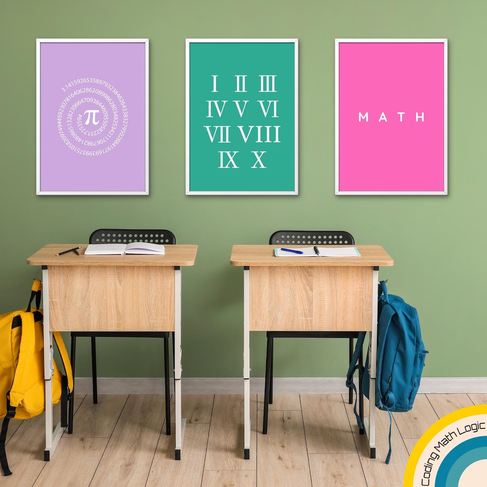 Math Printable Posters Wall Math Posters Educational Set Aaesthetic Posters Math Resources ...