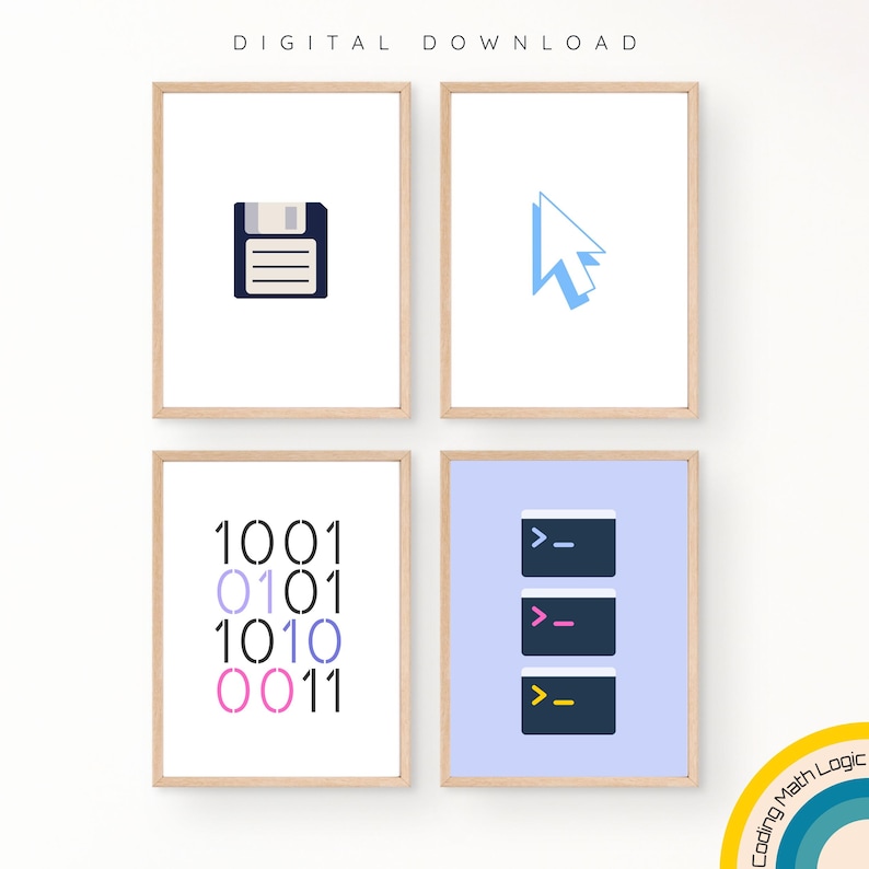 Tech Posters Coding Wall Art Geeks Wall Art Minimalist Tech Coding Poster Computer Art Print ...