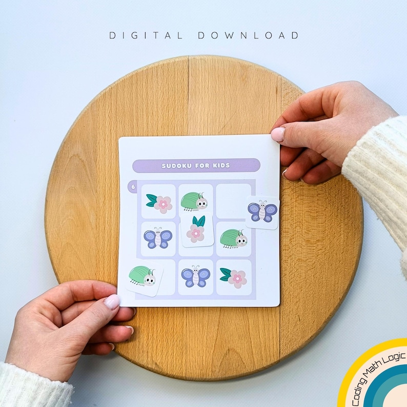 Printable Sudoku Puzzles for Kids Easy 3x3 and 4x4 Grids Activities for ...