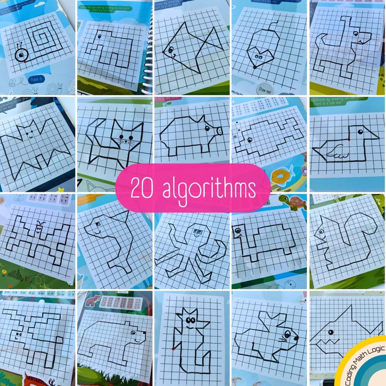 Preschool Workbook Wipe Clean Book Coding Busy Book for Kids Homeschool ...