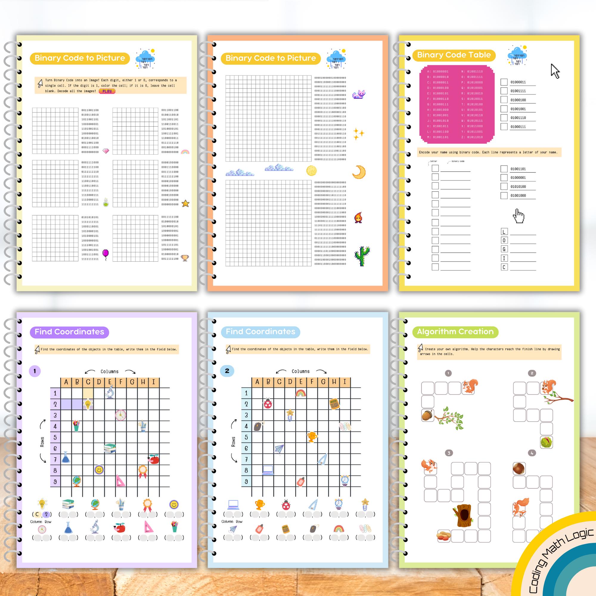 Coding Worksheets Creative Coding Activities for Kids STEM Logic Game ...