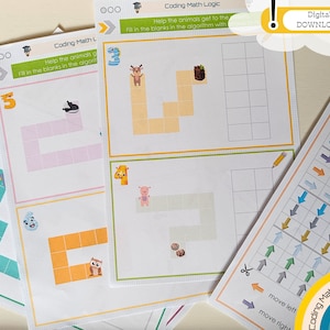 Arrows Coding Activity Pack: Preschool Logic Puzzles & Graphic ...