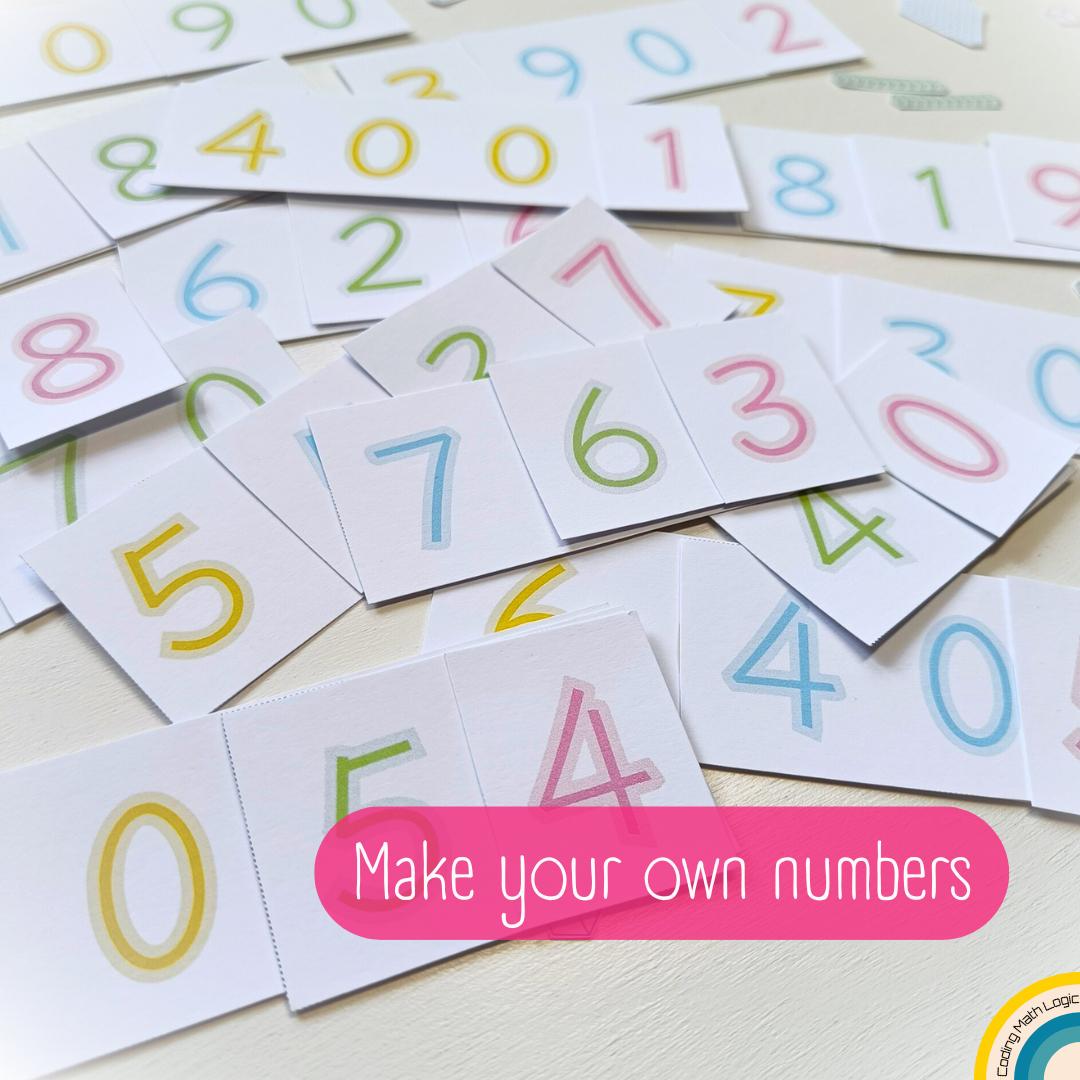 Place Value Number Montessori Math Number Cards Make 0-9999 - Etsy