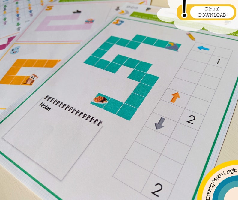 Coding for Kids Worksheet: Arrows Logic Game (digital Download) - Etsy