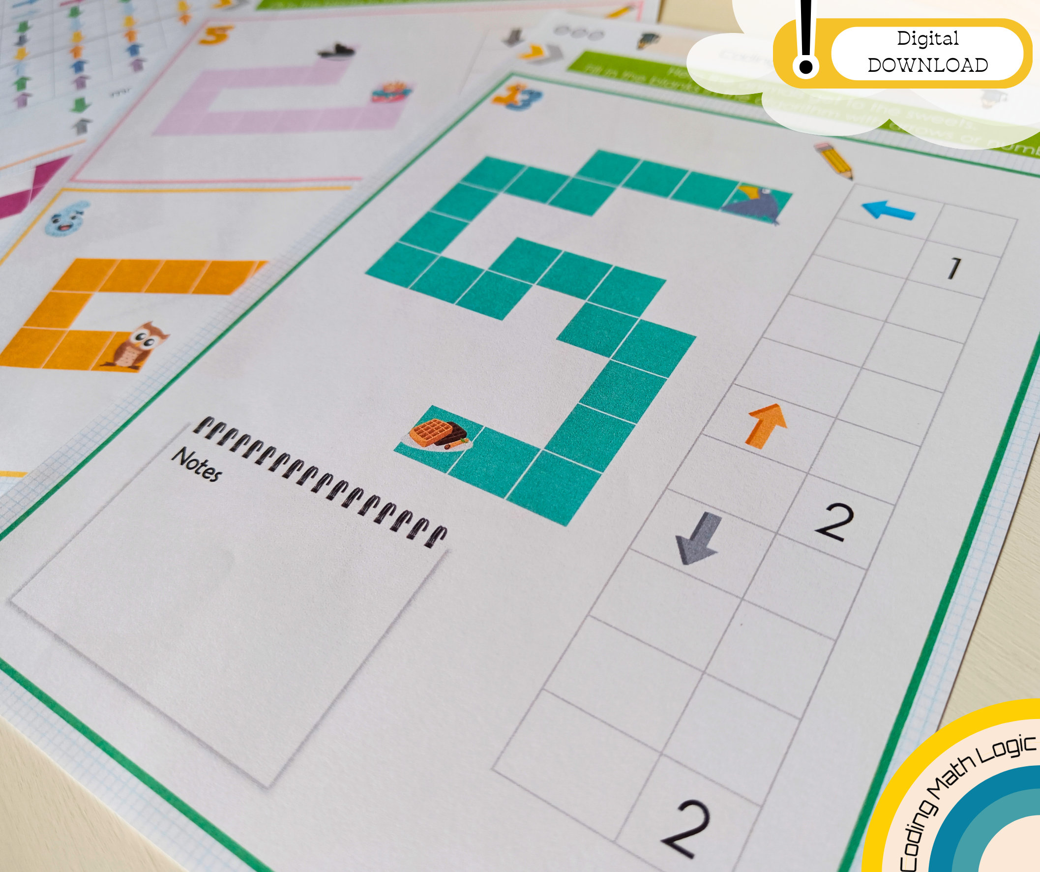 Coding for Kids Worksheet: Arrows Logic Game (digital Download) - Etsy