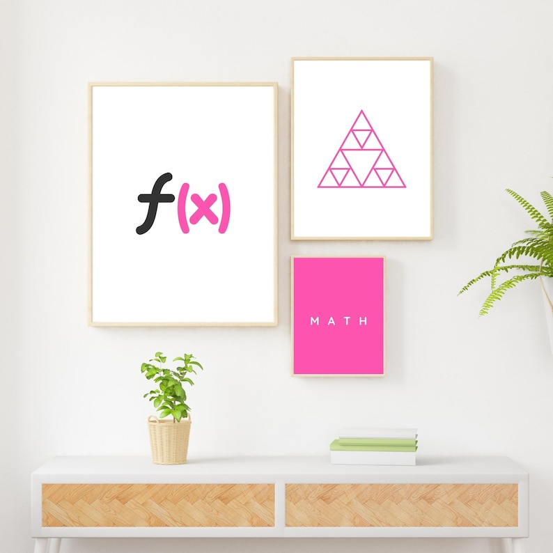 Math Printable Posters Wall Math Posters Educational Set Aaesthetic ...