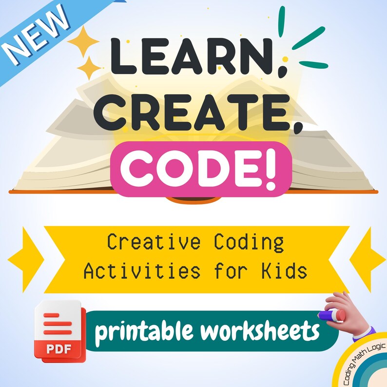 Coding Worksheets Creative Coding Activities for Kids STEM Logic Game for Kids CODE Kids ...