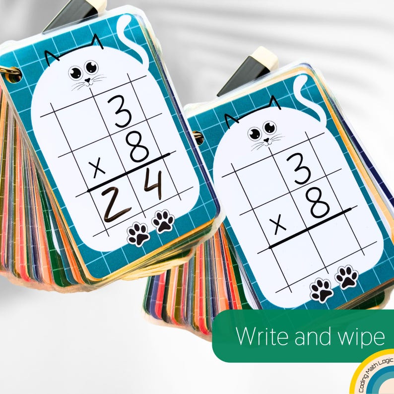 Multiplication Tables Flashcards Practice Multiplication Laminated ...