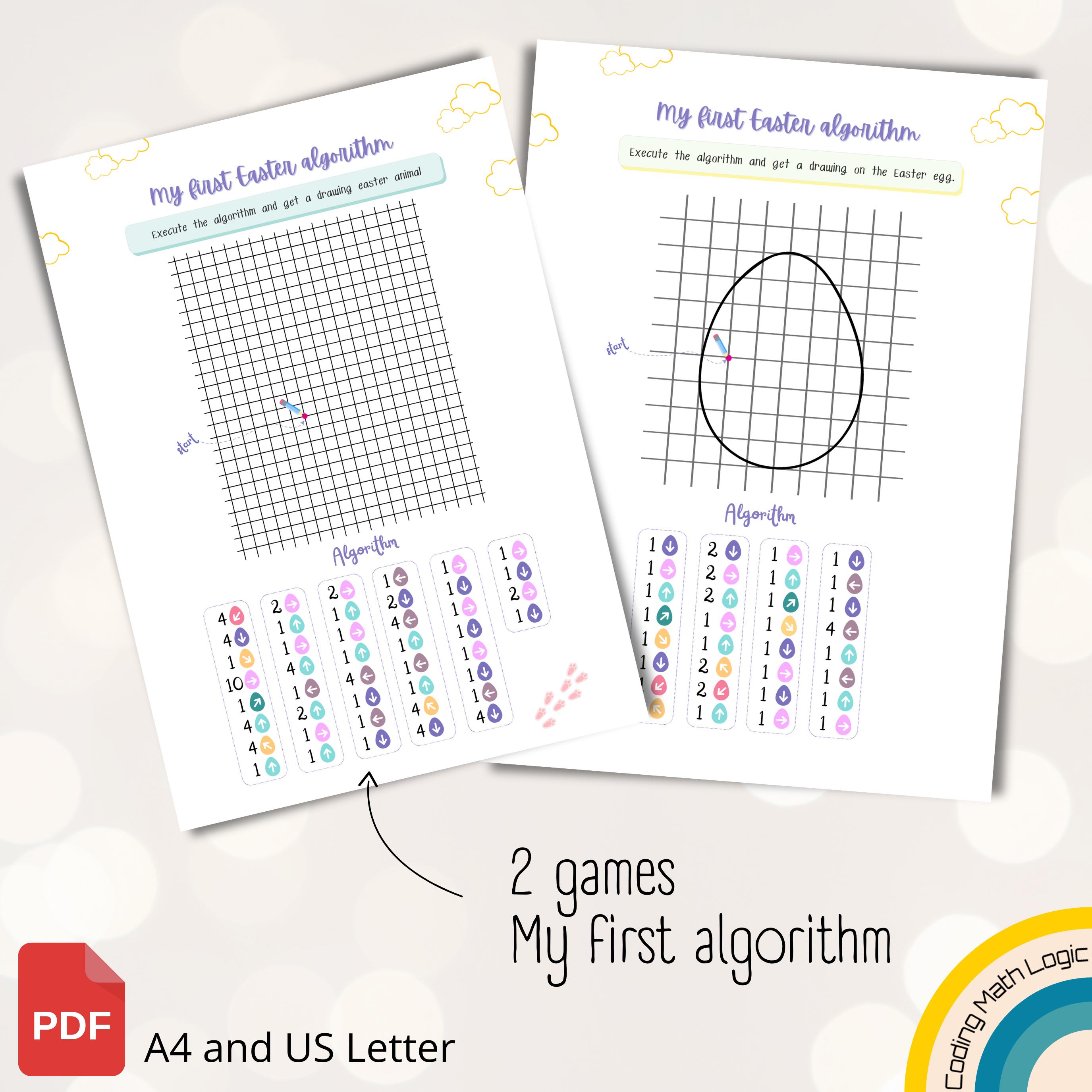Easter Coding Activity: Spring Logic Games for Kids (digital Download ...