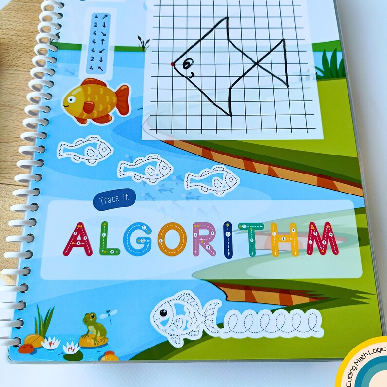 Preschool Workbook Wipe Clean Book Coding Busy Book for Kids Homeschool ...