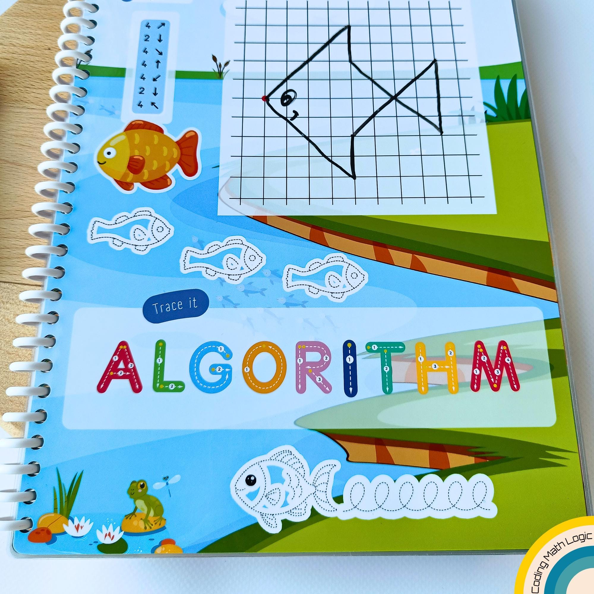 Preschool Workbook Wipe Clean Book Coding Busy Book for Kids Homeschool ...