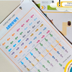 Arrows Coding Activity Pack: Preschool Logic Puzzles & Graphic ...