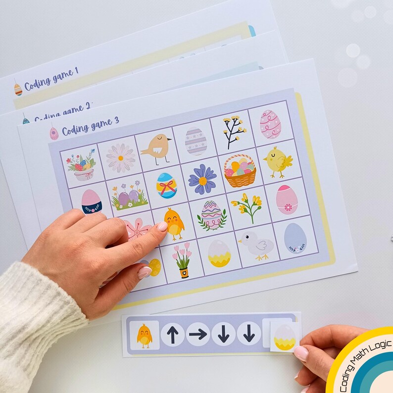Easter Activity Preschool Coding for Kids: Spring Logic Games Bundle ...