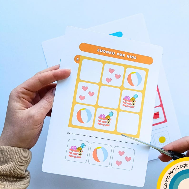 Summer Sudoku for Kids: Logic Puzzles, Brain Activity (PDF) - Etsy
