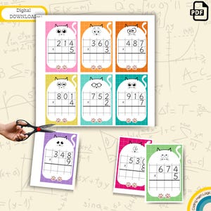 Multiplication Task Cards: 3-digit by 1-digit Math (PDF Download) - Etsy