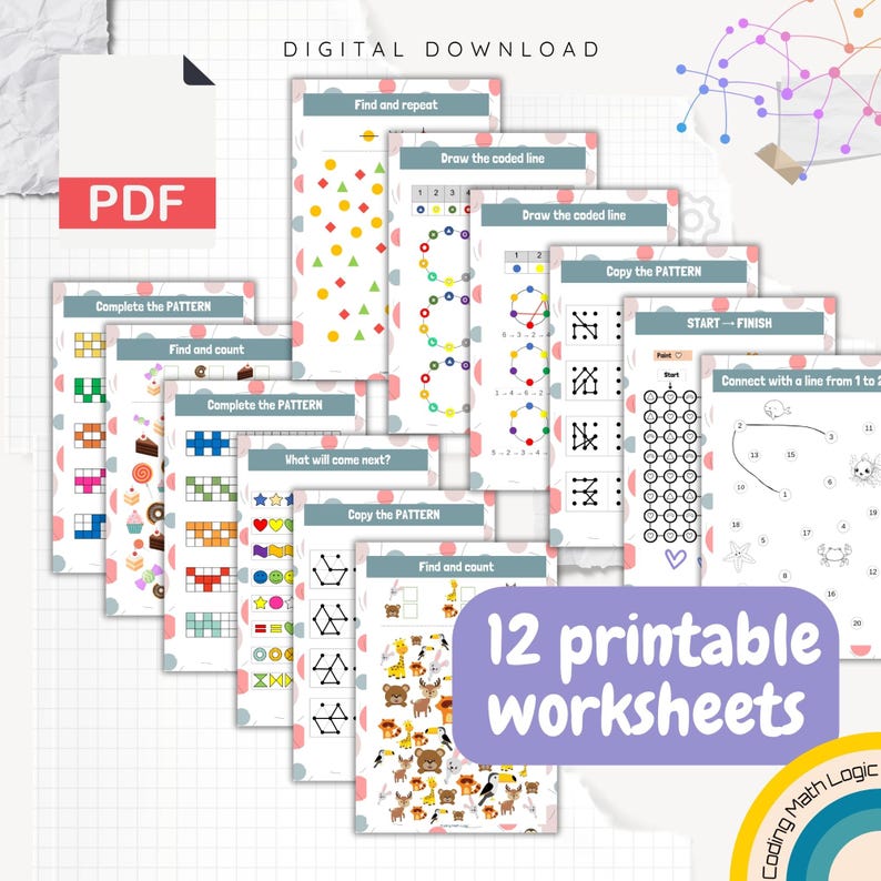 LOGIC ACTIVITY PACK Brain Teasers Printable Logic Worksheets Mind Games ...