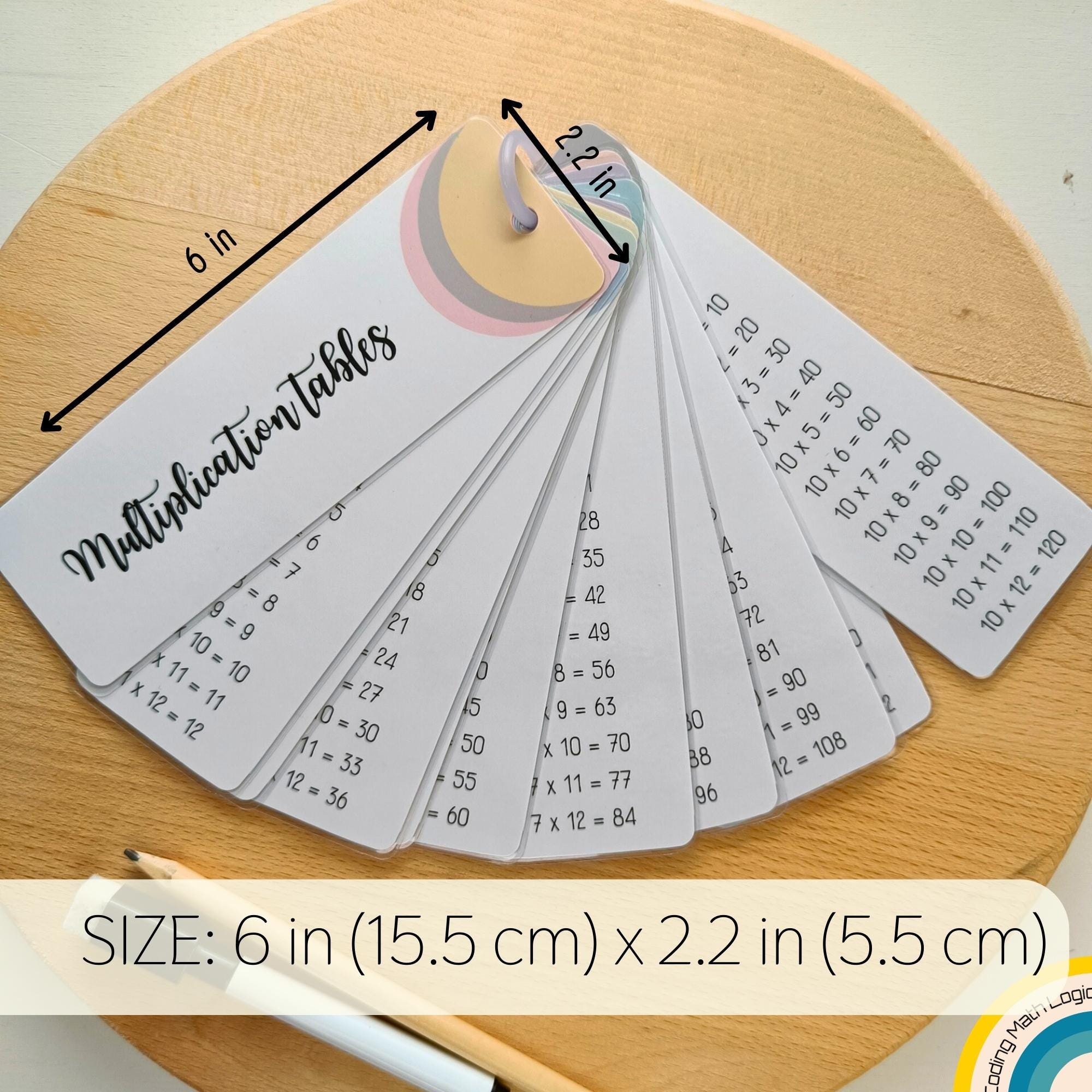 Multiplication Tables Flashcards 1-12 Kids Times Tables Card Set - Etsy