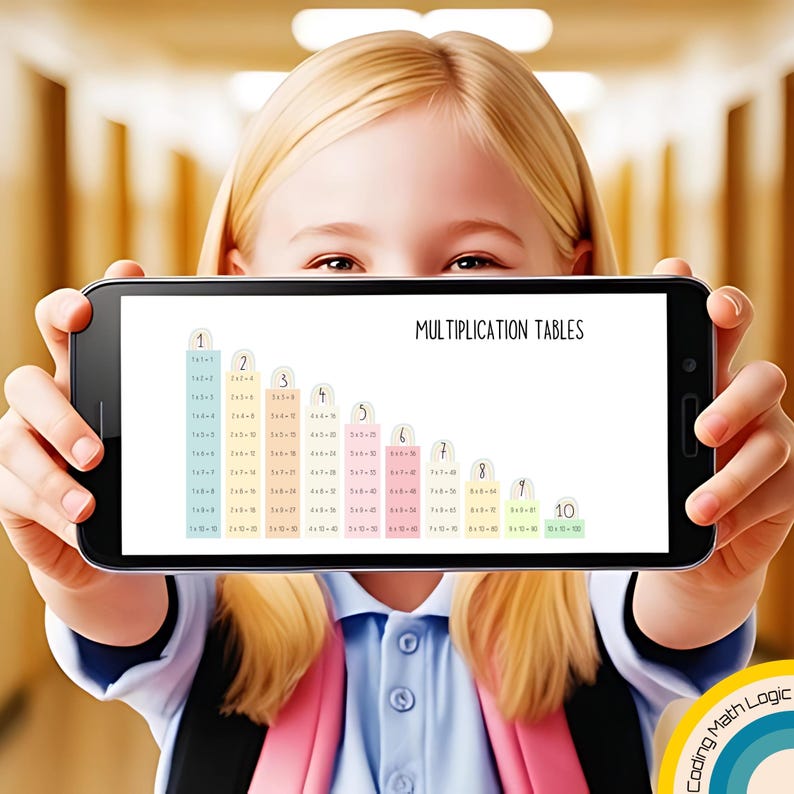 Multiplication Chart Math Multiplication Tables Poster for Kids ...