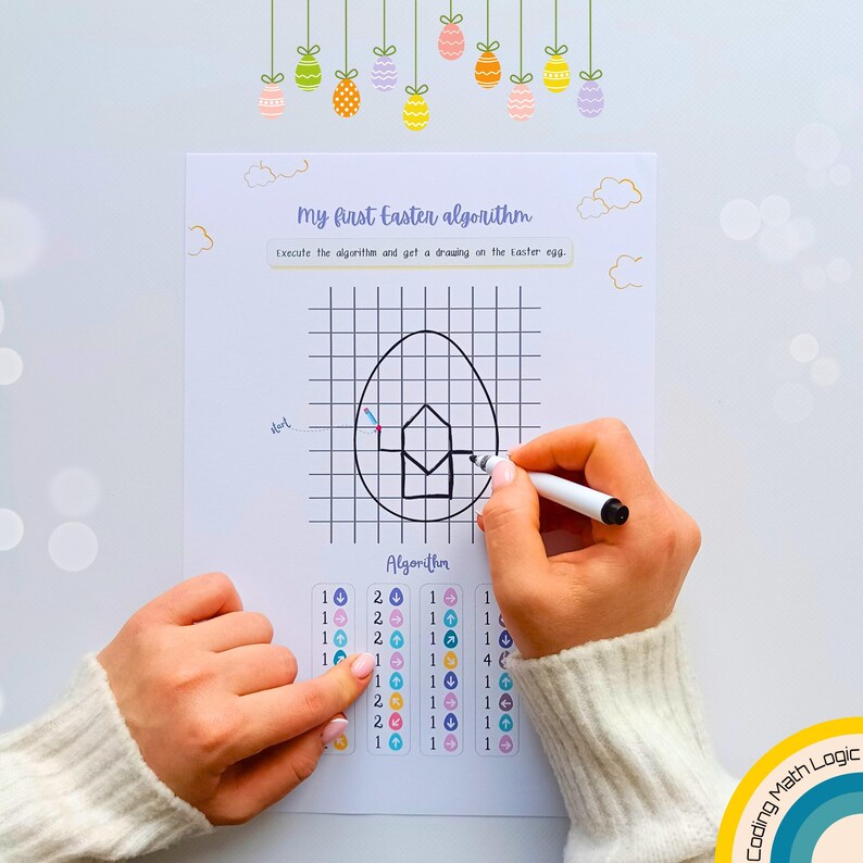 Easter Coding Activity: Spring Logic Games for Kids (digital Download ...