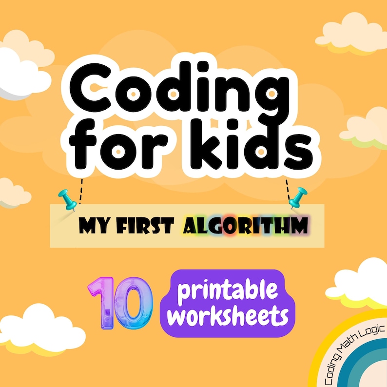 Coding for Kids Worksheets: Logic Game Brain Teaser Graphical Dictation ...