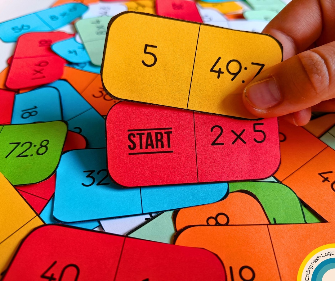 Multiplication & Division Dominoes Printable Math Games (2nd-3rd Grade ...