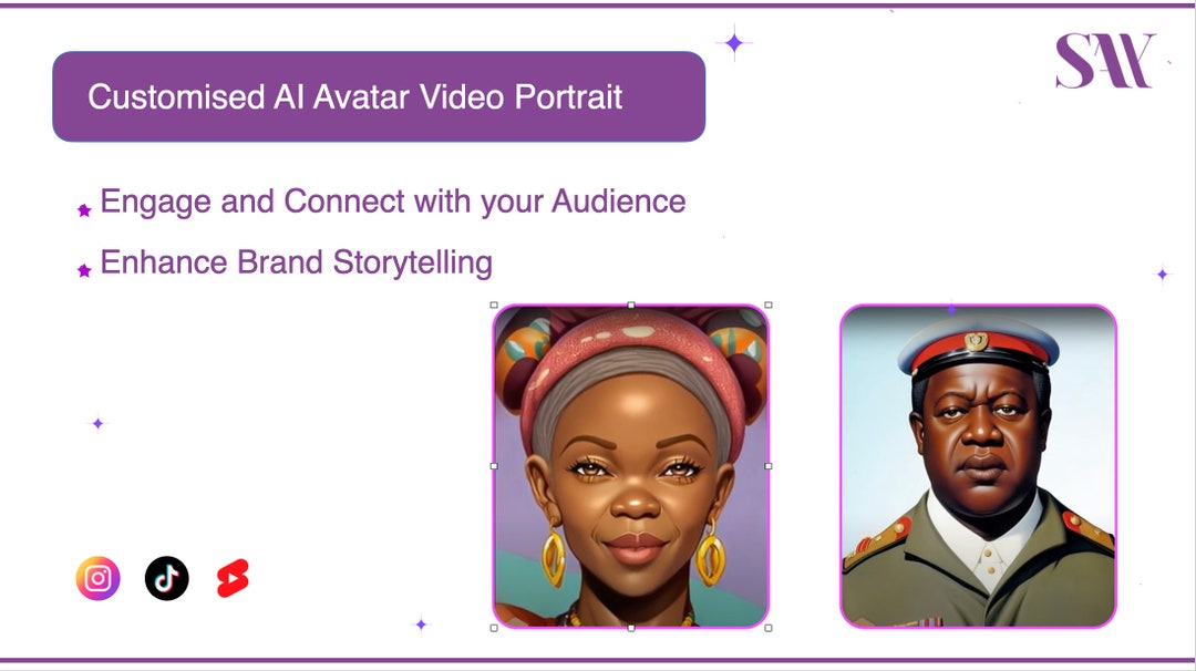 AI Custom Speaking Avatar - 1-minute Animated Video Portrait | Portrait ...