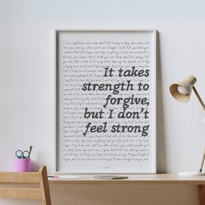 The Grudge Lyrics Poster, GUTS Album Poster, Olivia Rodrigo Poster ...