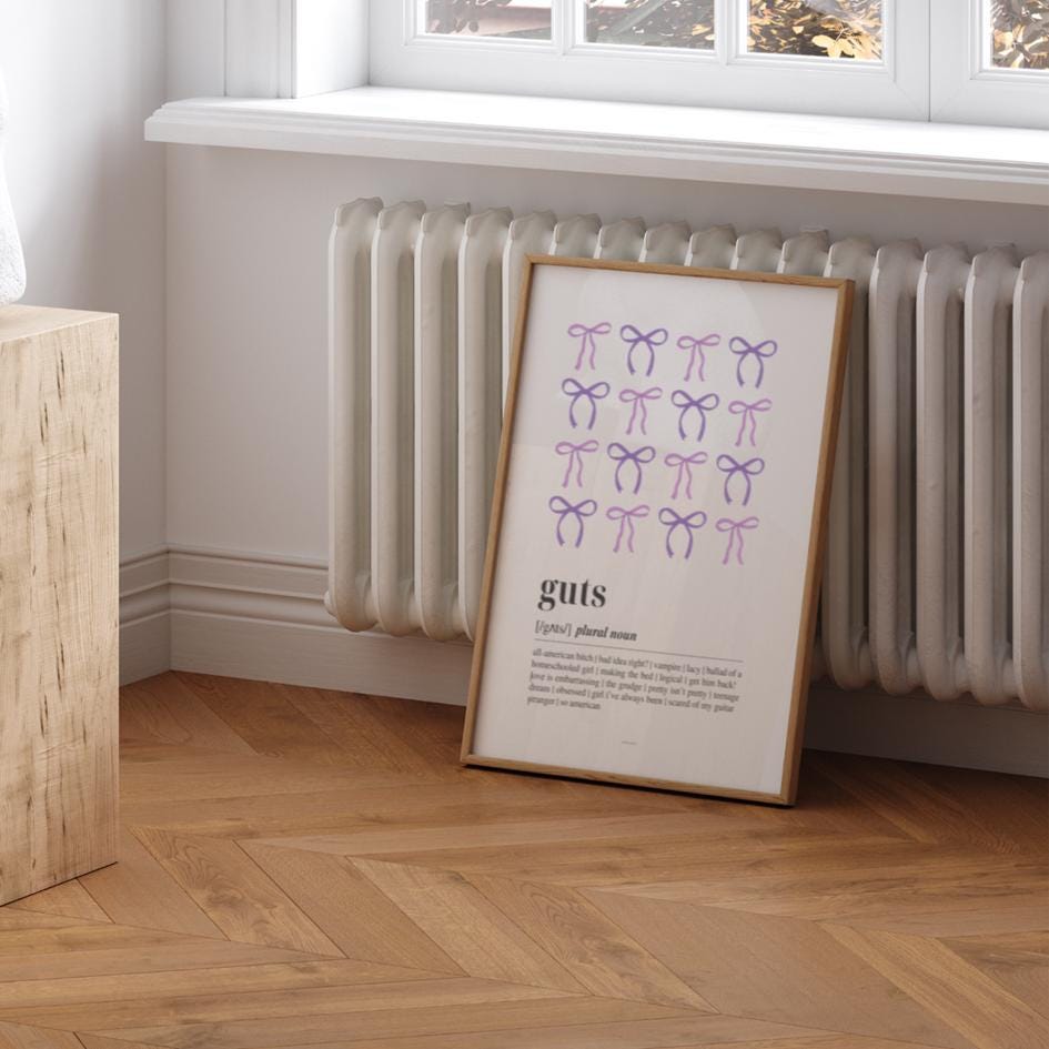 Olivia Rodrigo GUTS Poster, Classic Bow Ribbon Poster, Whimsical ...