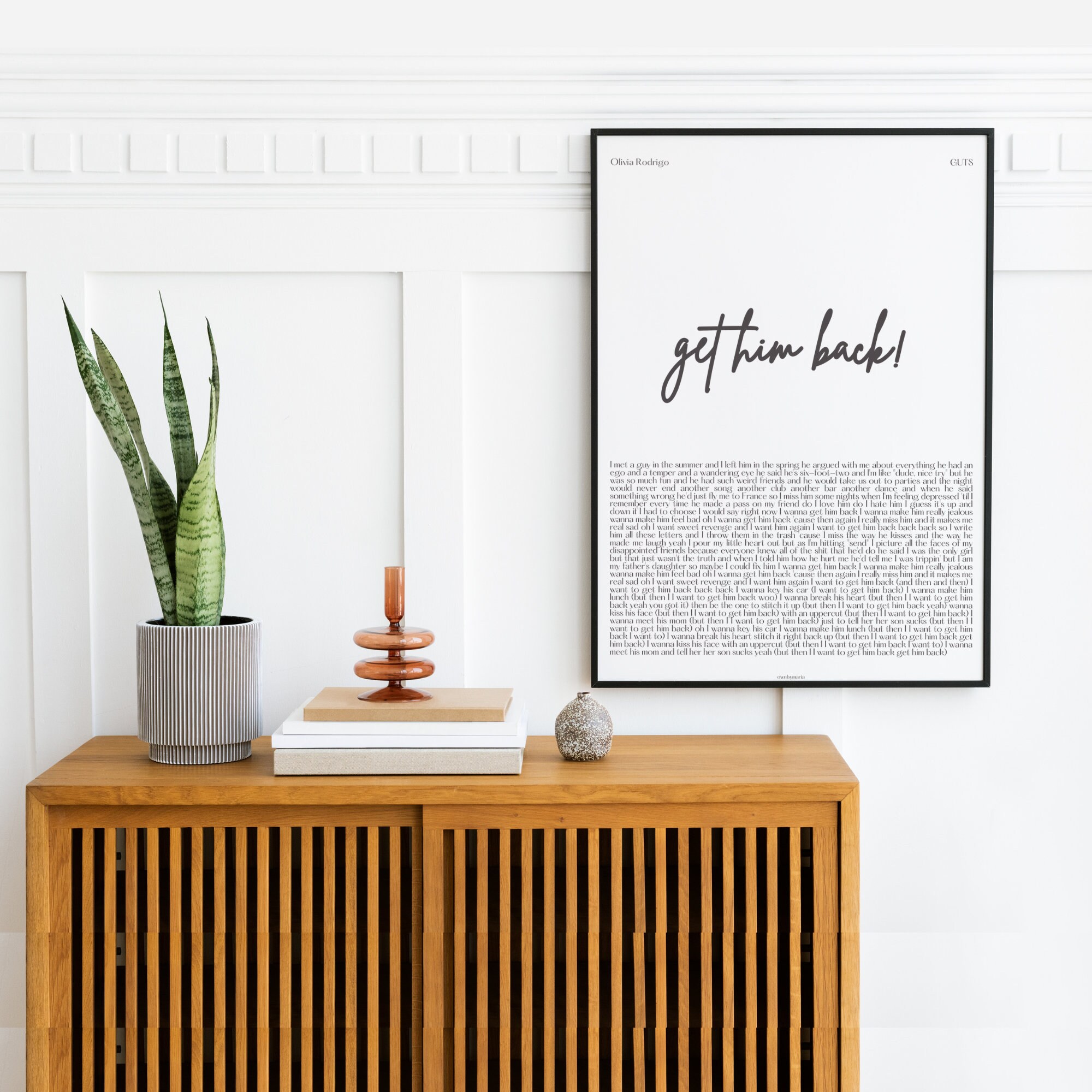 Get Him Back by Olivia Rodrigo Poster, GUTS Album, Gift for Olivia ...