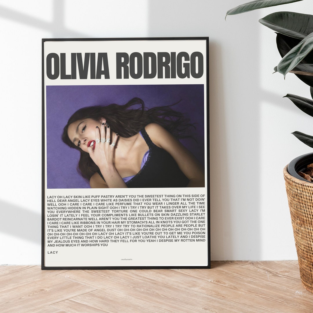 Lacy by Olivia Rodrigo Poster, GUTS Album, Gift for Olivia Rodrigo Fan ...