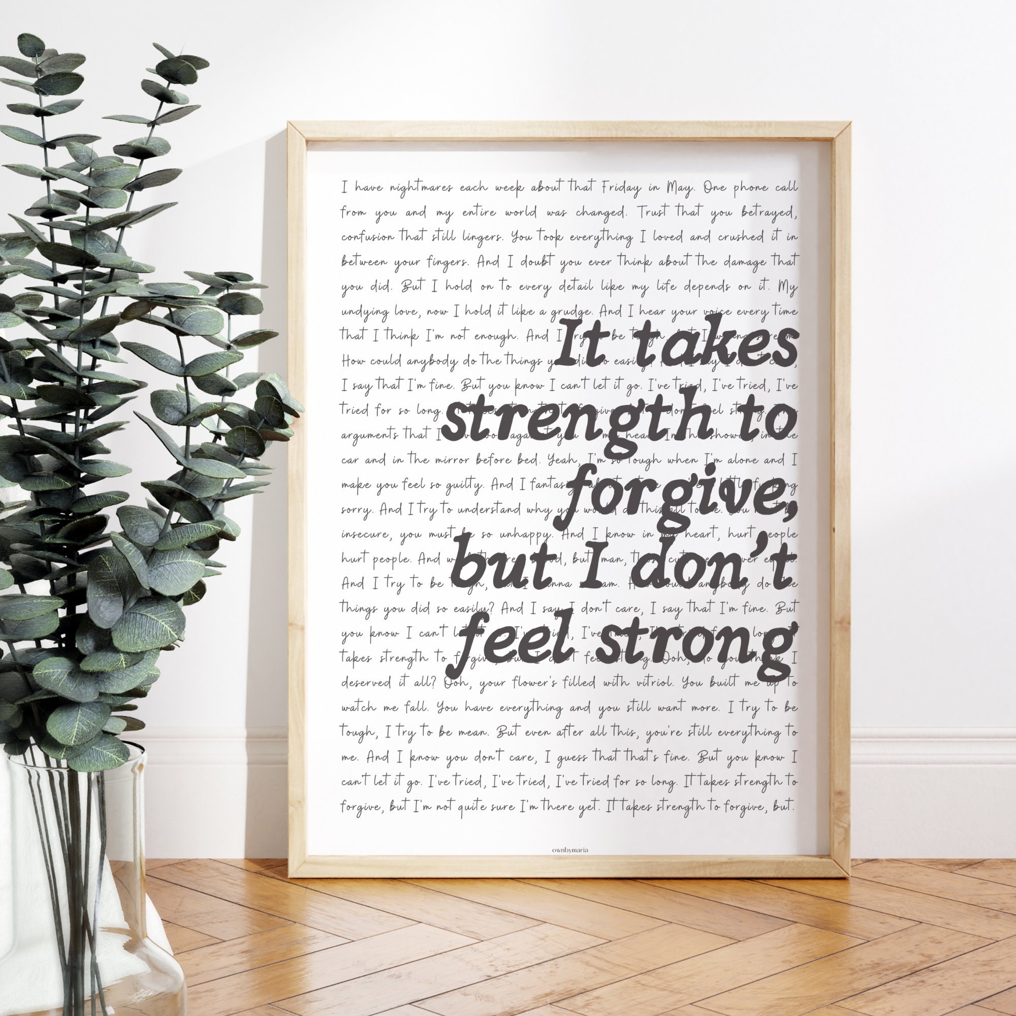 The Grudge Lyrics Poster, GUTS Album Poster, Olivia Rodrigo Poster ...