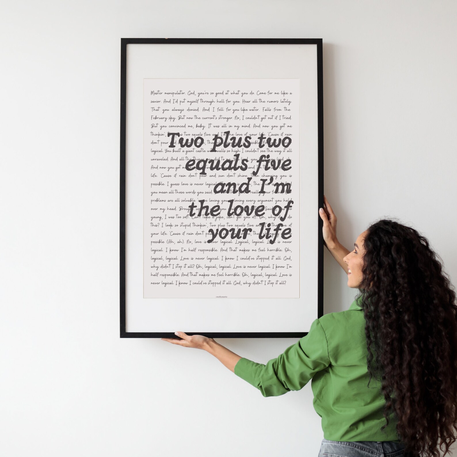 Logical Lyrics Poster, GUTS Album Poster, Olivia Rodrigo Poster, Gift ...