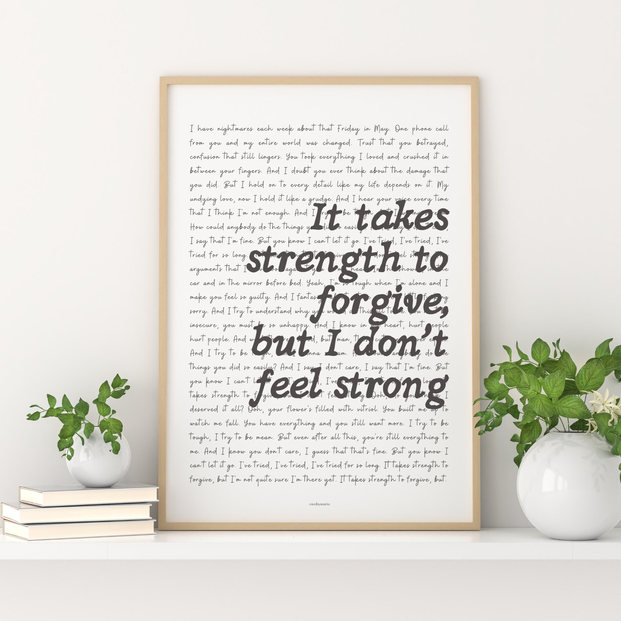 The Grudge Lyrics Poster, GUTS Album Poster, Olivia Rodrigo Poster ...