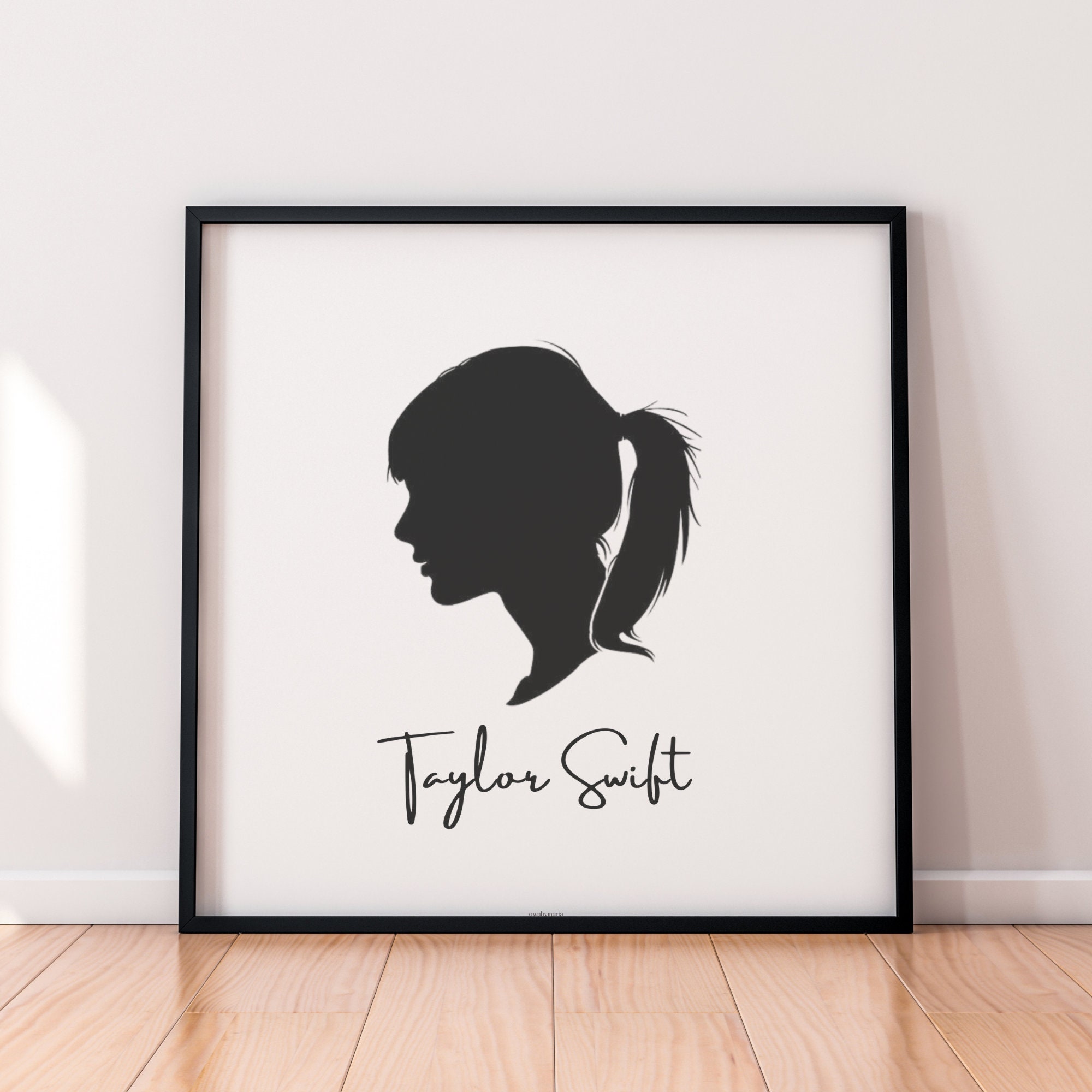 Taylor Swift Silhouette Poster, Custom Taylor Swift Poster, Christmas ...