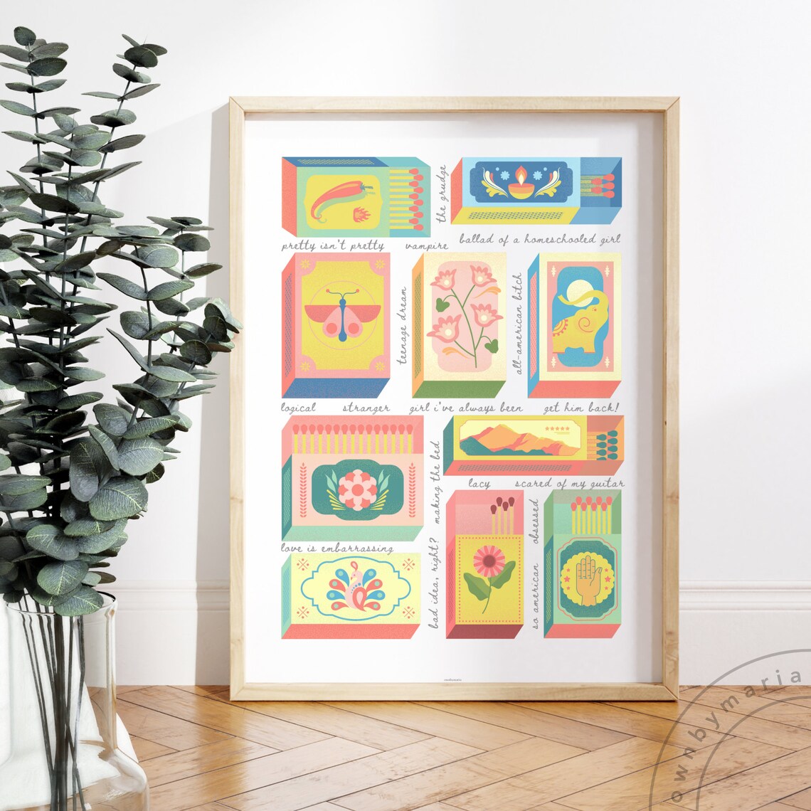 Olivia Rodrigo GUTS Poster, GUTS Album Tracks Decor, Trendy Colorful ...