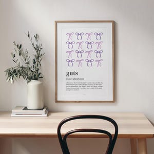 Olivia Rodrigo GUTS Poster, Classic Bow Ribbon Poster, Whimsical ...