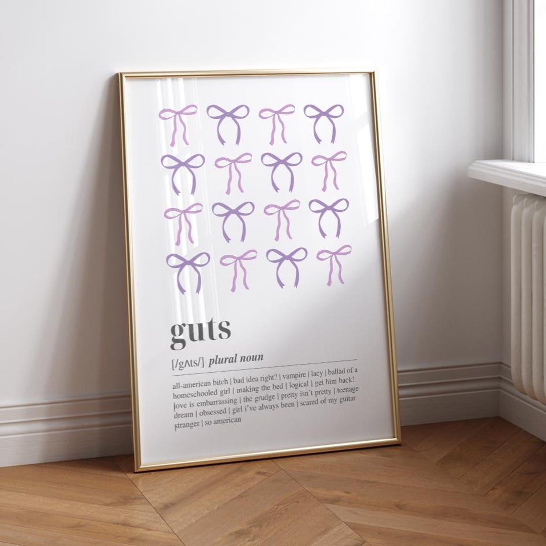 Olivia Rodrigo GUTS Poster, Classic Bow Ribbon Poster, Whimsical ...