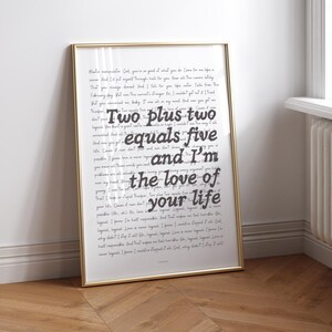 Logical Lyrics Poster, GUTS Album Poster, Olivia Rodrigo Poster, Gift ...