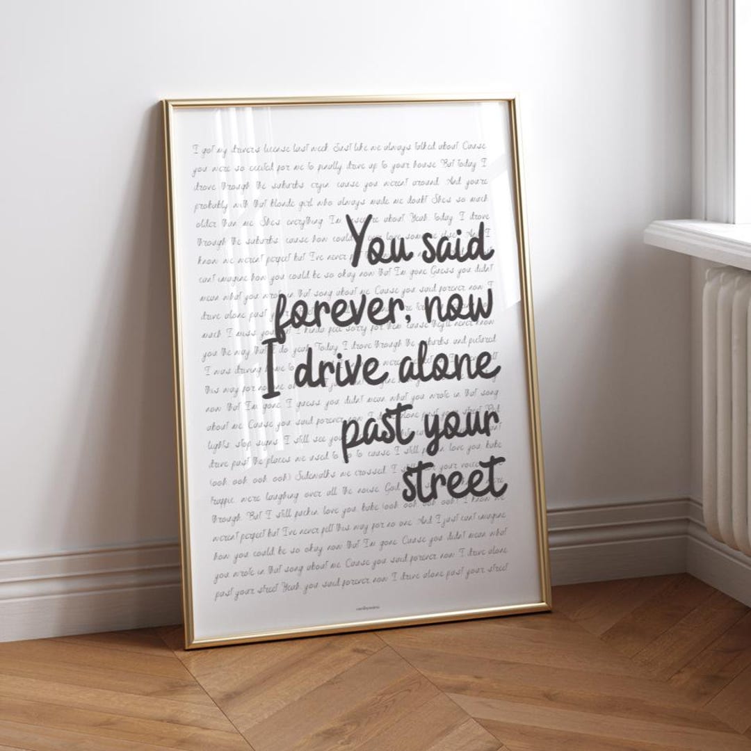 Drivers License Olivia Rodrigo Poster, SOUR Lyric Album, Gift for ...