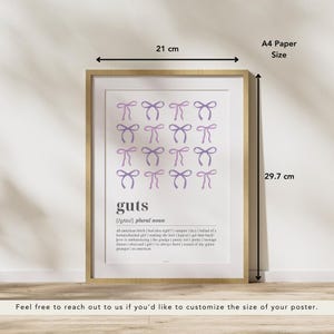 Olivia Rodrigo GUTS Poster, Classic Bow Ribbon Poster, Whimsical ...
