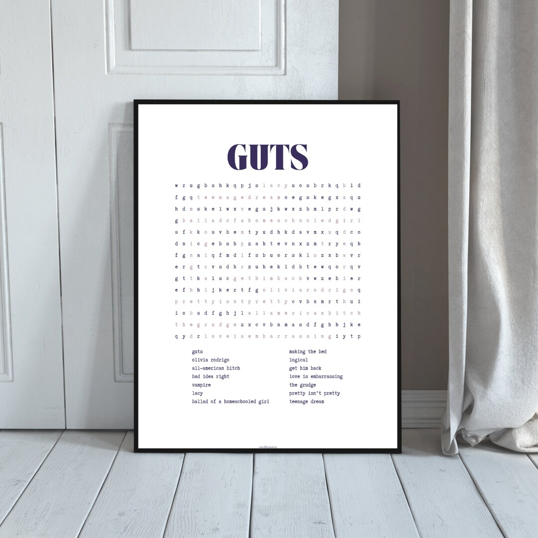 GUTS Poster Olivia Rodrigo Poster Olivia Rodrigo GUTS Merch - Etsy UK
