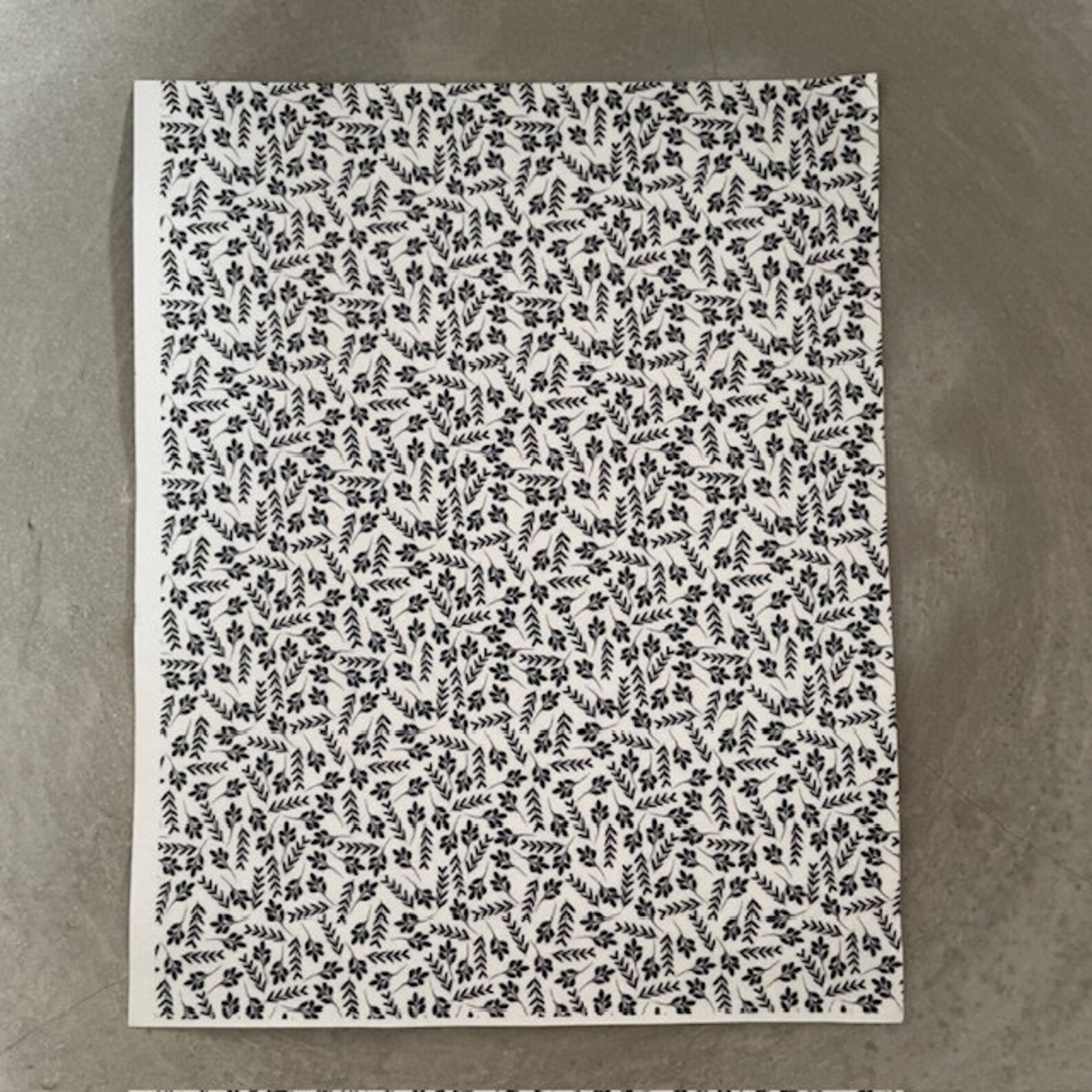 Black and White Floral Image Transfer Sheet, Water Soluble Transfer ...