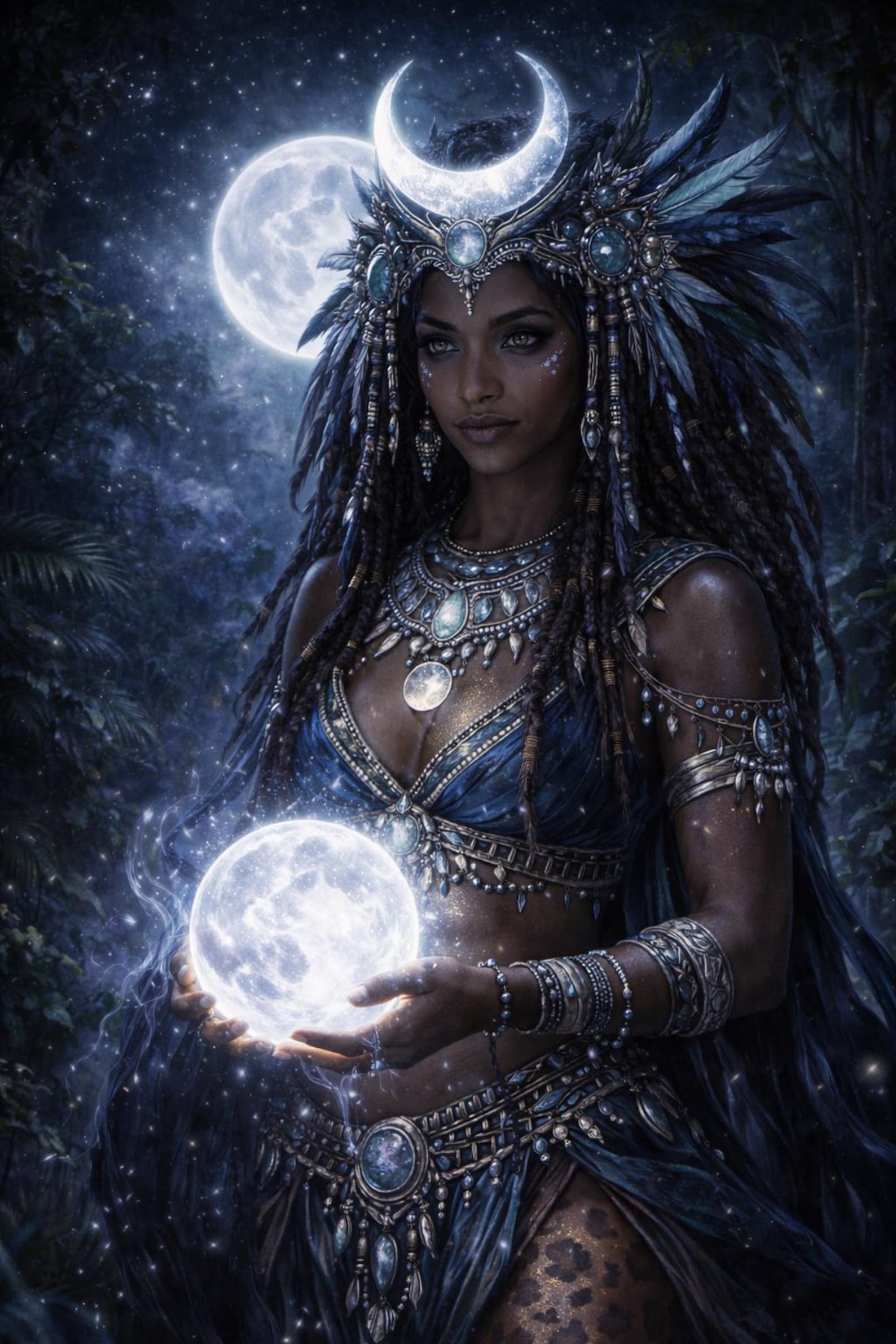 Mesoamerican Moon Goddess Spirit Companion Remote Bind- PDF Product - Etsy